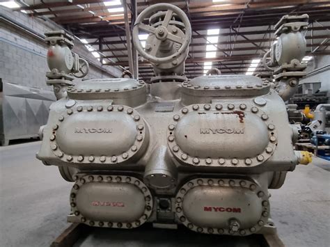 Used Mycom F124b Reciprocating Compressor On Nh3 Freon Hos Bv