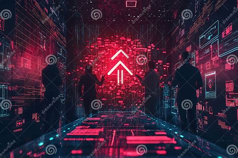 Exploring Futuristic Digital Interfaces People Engaged In Data Analysis
