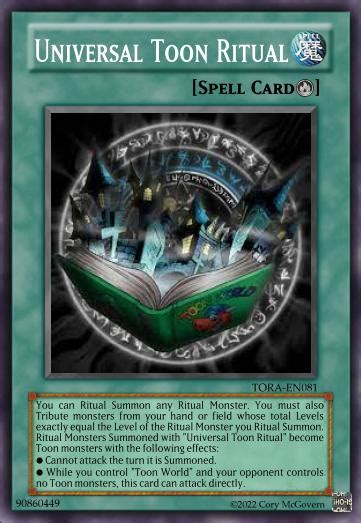 Universal Toon Ritual Cardcustom Yu Gi Oh Custom Think Tank