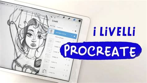 An Image Of A Drawing On A Computer Screen With The Words I Livelli Procreate