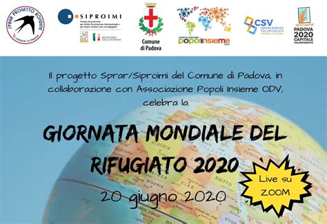 Giornata Mondiale Del Rifugiato 2020 Padova EV Capital 2020