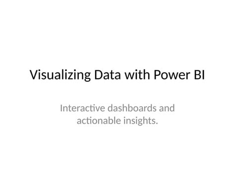presentation data analytics power bi pptx