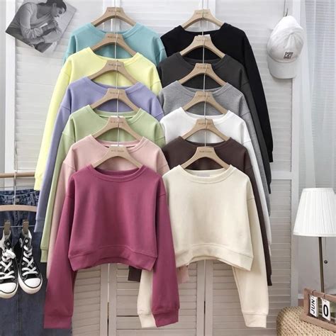 Sexy Cotton Crop Top Sweater For Women Lazada Ph