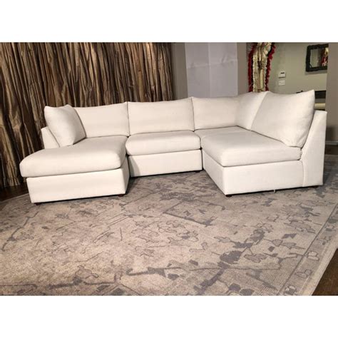 Bassett Beckham Sectional Sofa With Chaise And Storage Ottoman Chairish