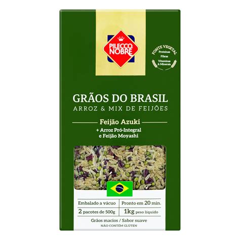 Arroz e Mix de Feijão Integral Pilecco Nobre Grãos do Brasil Caixa kg Sonda Supermercado Delivery