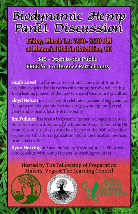 Hemp Panel Discussion March 1 The Learning Council