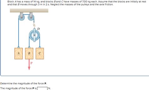 [solved] block a has a mass of 14 kg and blocks