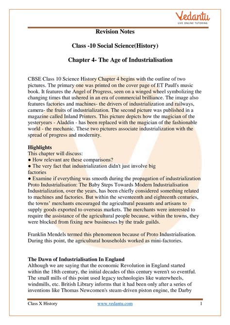 Solution Cbse Class 10 Revision Notes On History Chapter 4 The Age Of