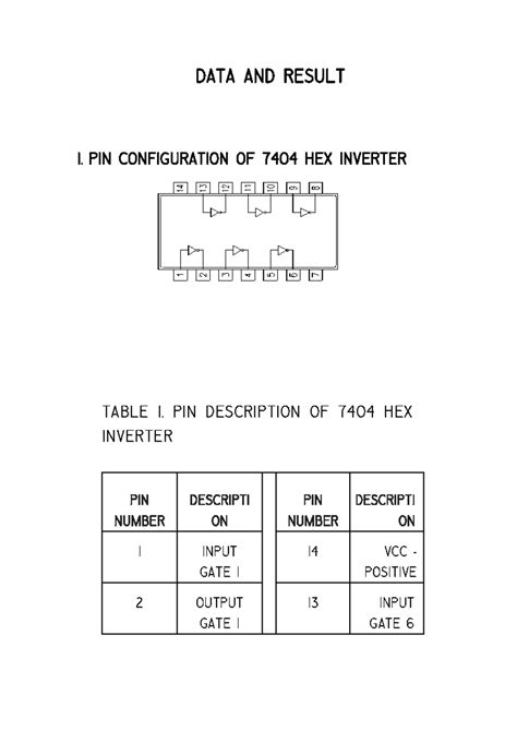 Expt2 1 122 26 Laboratory Report Of Ic 7404 Hex Inverter Data And