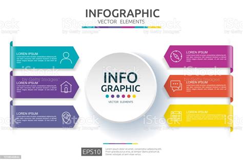 6 단계 Infographic입니다 타임 라인 3d 종이 라벨을 디자인 서식 파일입니다 비즈니스 개념 옵션입니다 콘텐츠 다이어그램 순서도 단계 부품 워크플로 레이아웃 차트에