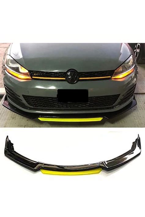Omg Oto Fiat Linea 2007 2012 Sarı Şeritli Ön Ek Ön Lip Piona Black 4