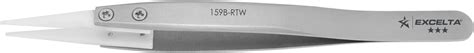 Excelta Tweezers 159b Rtw Straight Acetal Point Replaceable Tips Ant