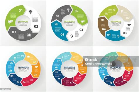 원형 화살표 인포그래픽 다이어그램 옵션 원형에 대한 스톡 벡터 아트 및 기타 이미지 원형 인포그래픽 화살표 Istock