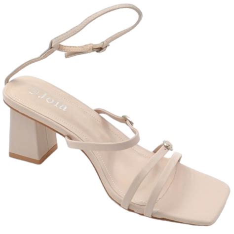 Sandalo Donna Beige Con Fascette Regolabile Con Fibbia Tacco Basso