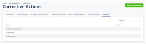 Creating Corrective Action Types For Food Temperatures Via Touch Admin
