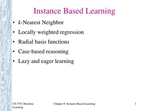 Ppt Instance Based Learning Powerpoint Presentation Free Download Id1426127