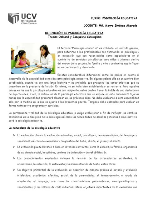 Definición De Ps Educativa Pdf Psicología Educacional Sicología