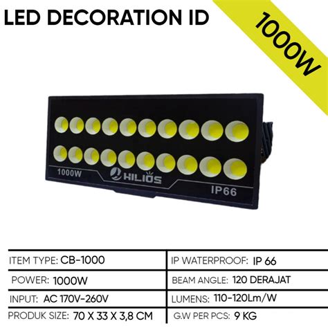 Jual LAMPU SOROT LED COB 1000W LAMPU TEMBAK LED 1000 WATT LAMPU OUTDOOR Shopee Indonesia