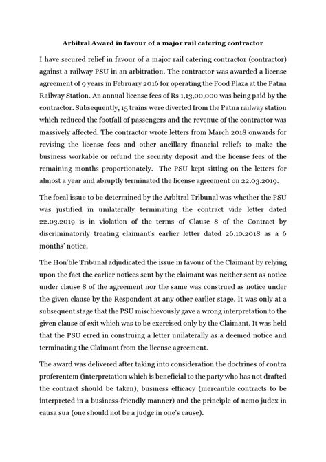 Akshat Bajpai On Linkedin Arbitration Contracts Wrongfultermination Contractmanagement