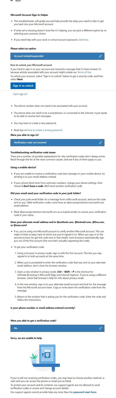 Cant Receive A Verification Code Via Sms And I Am Given No