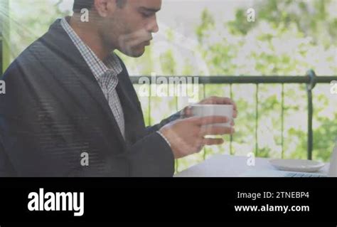 Animation Of Connected Dots Forming Padlock In Shield Biracial Man