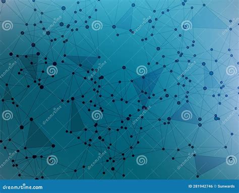 Global Network Connections With Points And Lines Interlinked Nodes Concept Stock Illustration