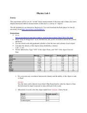 Physics Lab Physics Lab Density This Experiment Will Let You Do Virtual Direct