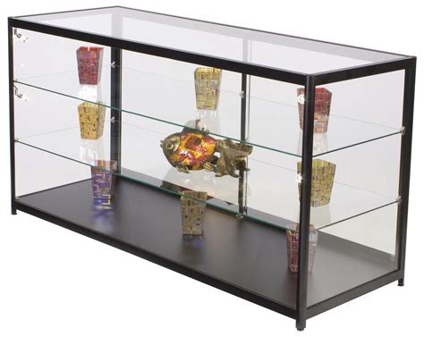 60 Retail Display Case Wside Lights Sliding Door Ships Assembled
