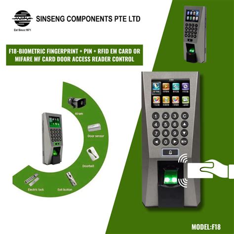 Zkteco F18 Biometric Fingerprint Pin Rfid Em Card Mifare Mf Card Time Attendance Door