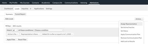 How To Assign Representatives To Leads Inquiries And Applications Populi Knowledge Base