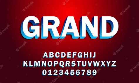 대담한 현대 글꼴 및 알파벳 서체 글자의 벡터 프리미엄 벡터