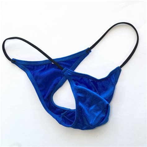 K205y K205 Mens Micro Bikini String Waist Shiny Satin Knit Nylon