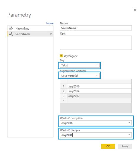 Parametry W Power Query Dla Excel I Power BI Cz 2 Excel BI Power Query Power Pivot Power BI