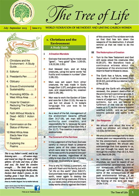 The Tree Of Life World Federation Of Methodist And Uniting Church Women
