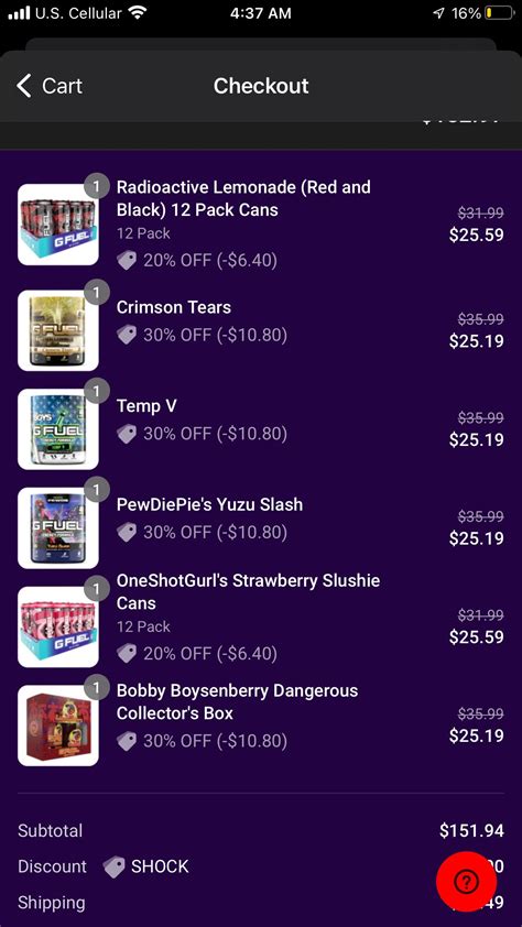 code shock r gfuel