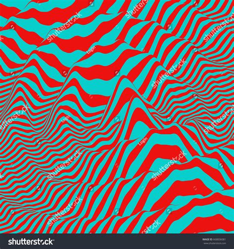 Waveform Background Dynamic Visual Effect Surface Stock Vector Royalty Free 668836081