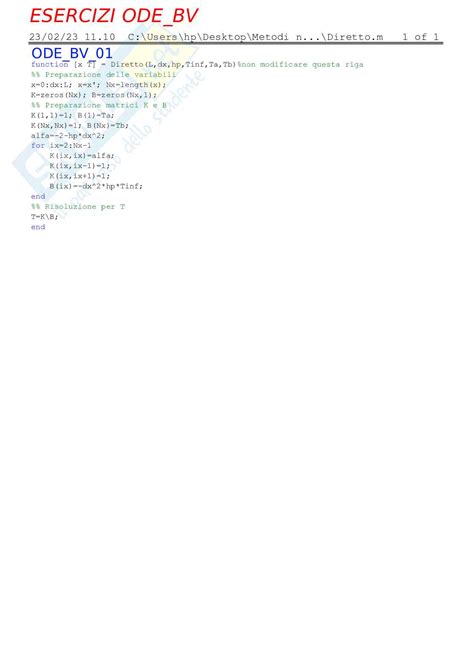 esercizi d esame svolti su matlab