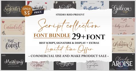 Script Collection Font Bundle Bundle Creative Fabrica