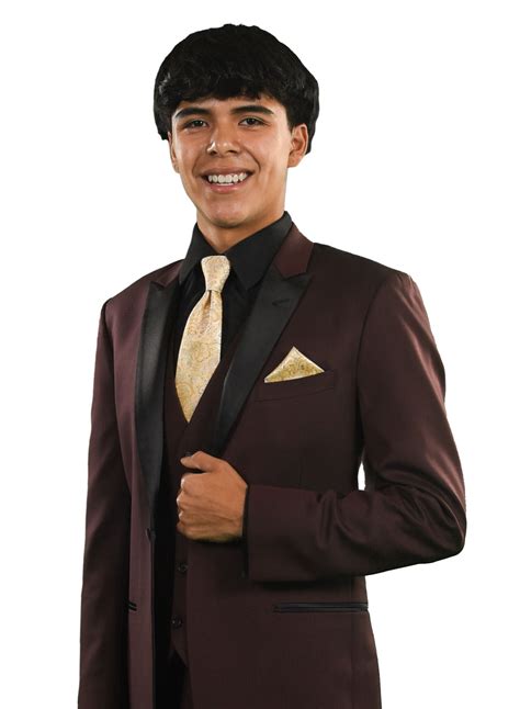 Ike Behar Burgundy Slim Fit Tuxedo Louies Tux Shop