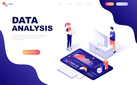 Premium Vector Modern Flat Design Isometric Concept Of Data Analysis