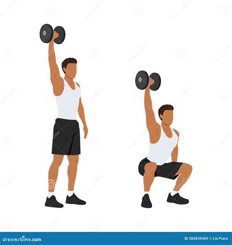 Dumbbell Single Arm Overhead Squat