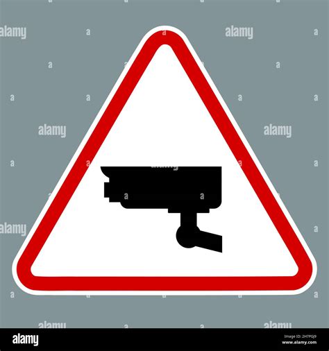 CCTV Warning Sign Vector Sticker Design For Security Camera CCTV