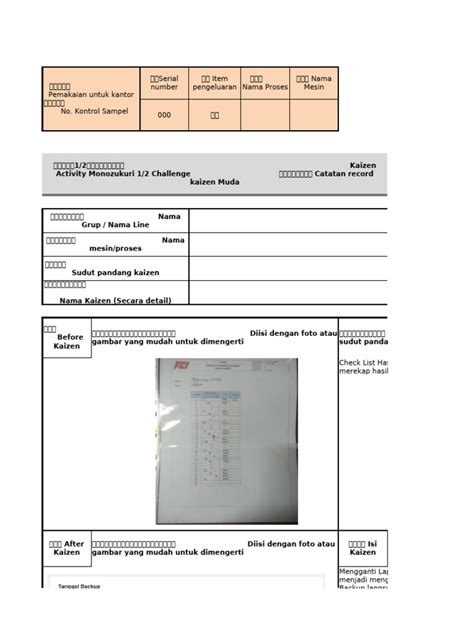 Form Kaizen Pdf
