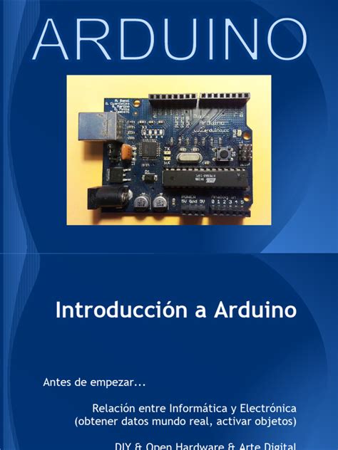 Introducci N A Arduino Pdf Arduino Informática