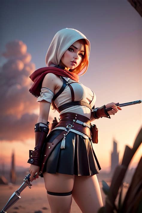 Premium Photo Sexy Woman Assassin Killer Anime Cute Girl Character