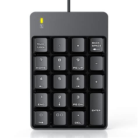Wired Number Pad Usb Numeric Keypad 19 Key Number Keypad Keyboard For