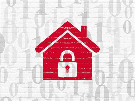 Business Concept Home On Wall Background White Binary Code Photo And