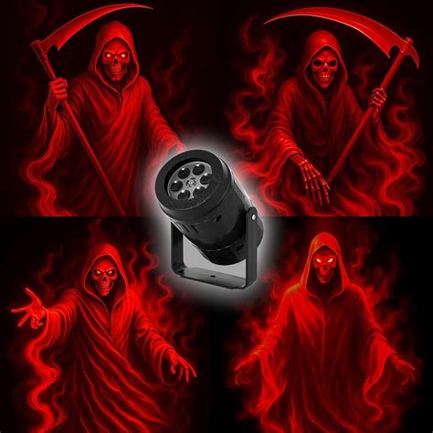 4 In 1 Grim Reaper Halloween Projector Lights Indoor