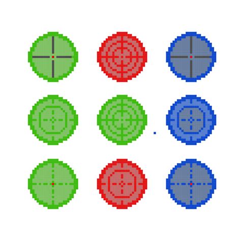 Target Sign Collection Set In Pixel Art Style 21195088 Vector Art At Vecteezy