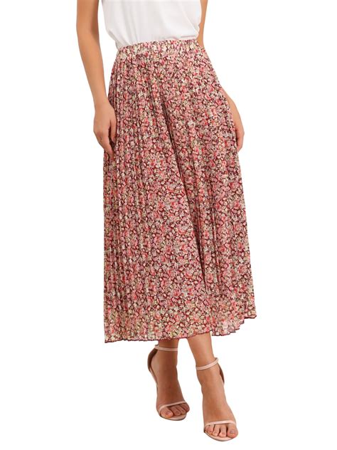 Floral Skirt For Women 2026 A Line High Waisted Casual Boho Summer Midi